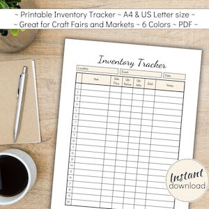 Printable Stock Tracker, In-person Inventory Tracking Sheet for Small ...