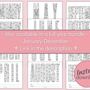 Printable April Challenge, 30 Day Goal Setting Action Plan Coloring ...