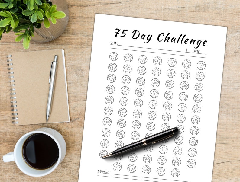 Goal Setting Printable Bundle Challenge Progress Tracker - Etsy