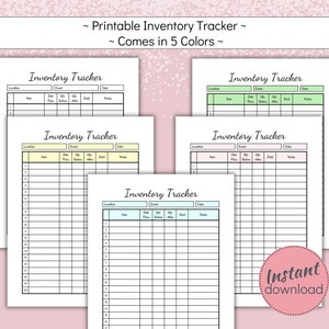 Inventory Tracker Printable, In-person Stock Tracking Sheet for Small ...