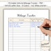 Mileage Tracker Printable, Travel Distance Logbook, Business Miles Log ...
