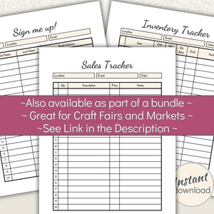 Printable Stock Tracker, In-person Inventory Tracking Sheet for Small ...