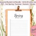 Seasonal Bucket List Printable Bundle, Summer Autumn Winter Spring ...