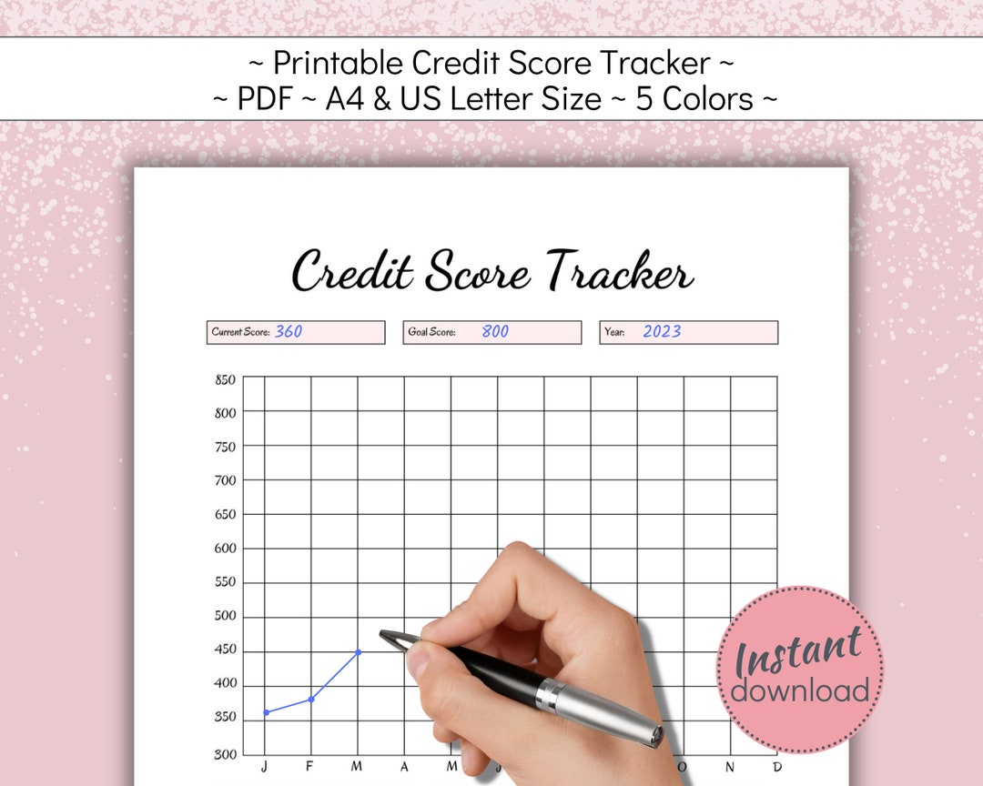 Credit Score Repair Sheet Printable, Credit Score Tracker, Financial ...