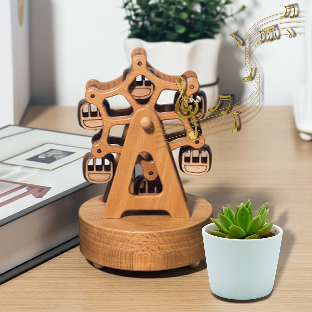 Valentines Day Ferris Wheel Personalized Wood Engraved Music Box ...