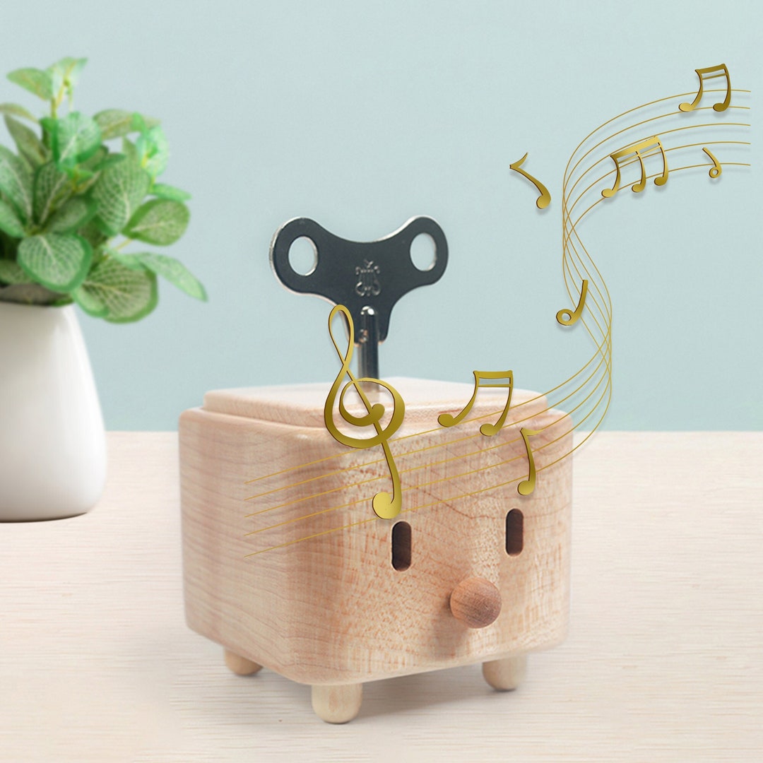 Custom Wooden Little Nose Puppet Music Box Personalized Engraved Wood ...