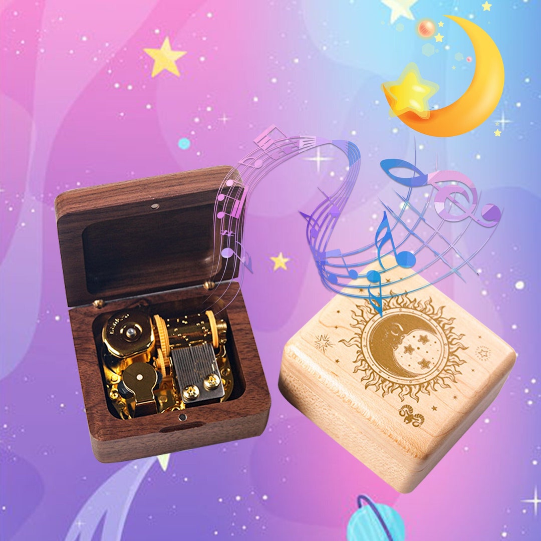 Personalized Constellation Wooden Engraved Music Box Constellation ...