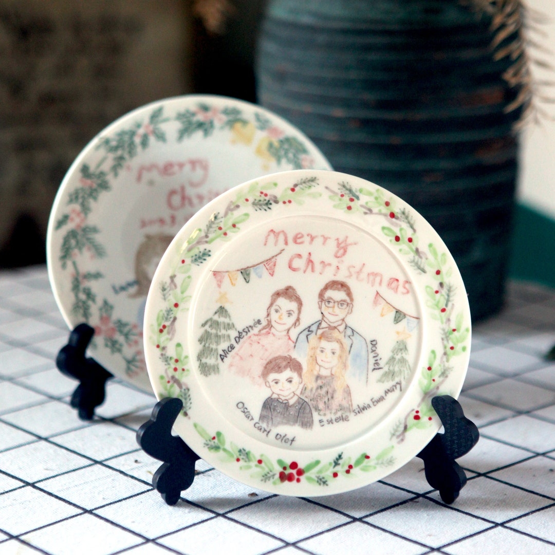 Mother's Day Hand-painted Custom Ceramic Plate - Personalized Gift for ...