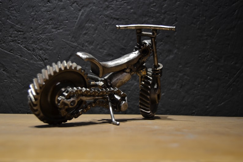 Scrap Metal Art: Motorcycle Sculpture - Etsy