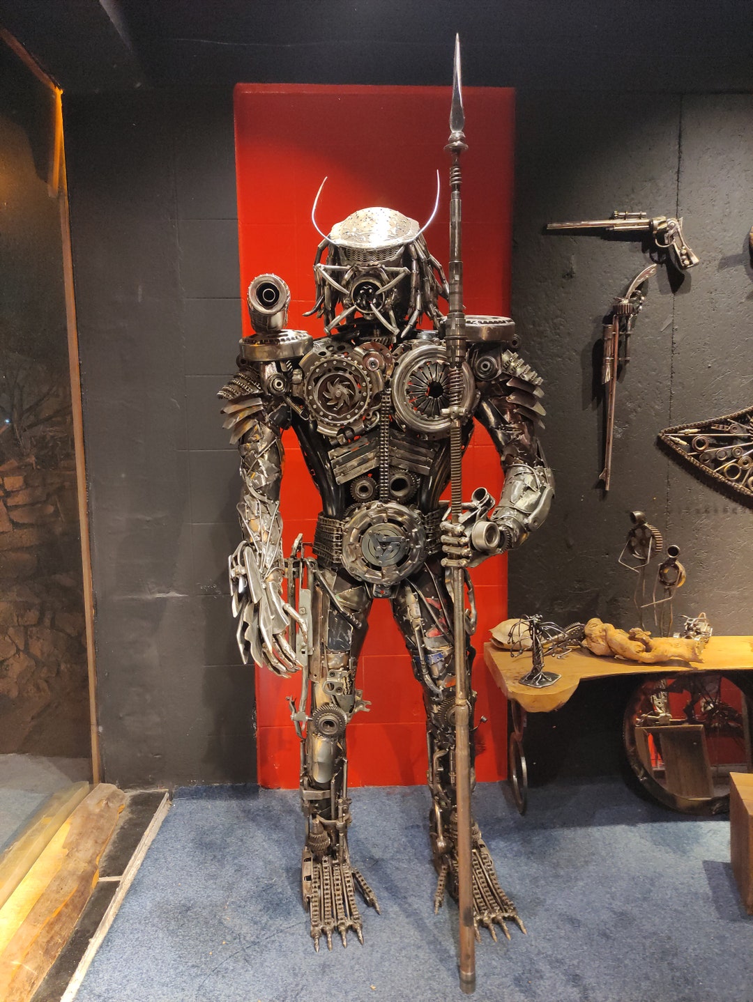 Reborn Predator: Unique Piece in Scrap Metal Art - Etsy UK