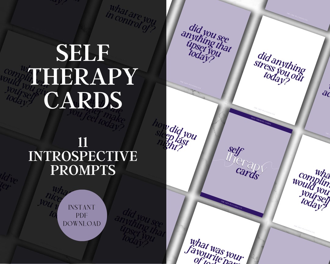 Self-help Therapy Cards Mental Health Cards, Self Help Therapy Card ...