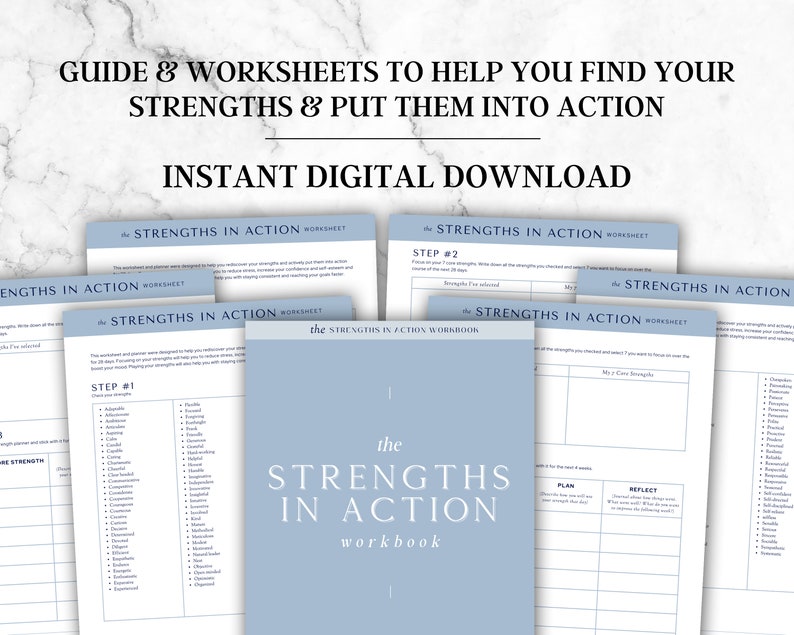 Find Your Strengths Worksheet || Printable Digital Planner ...