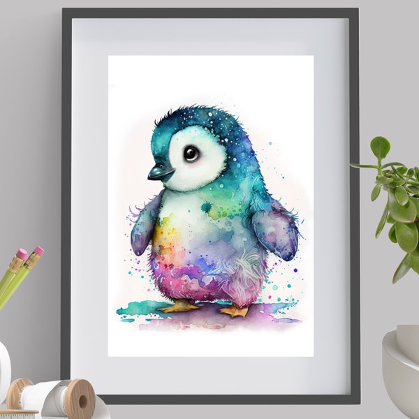 Printable Penguin Poster - Etsy