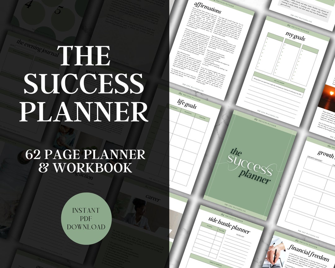 The Success Planner || Printable Digital Planner | Organisation Planner ...