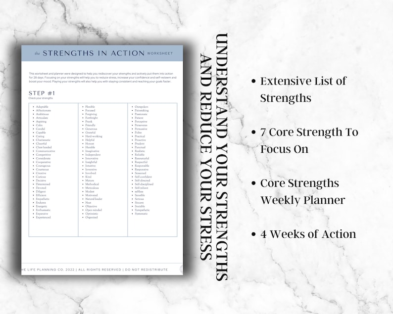 Find Your Strengths Worksheet || Printable Digital Planner ...