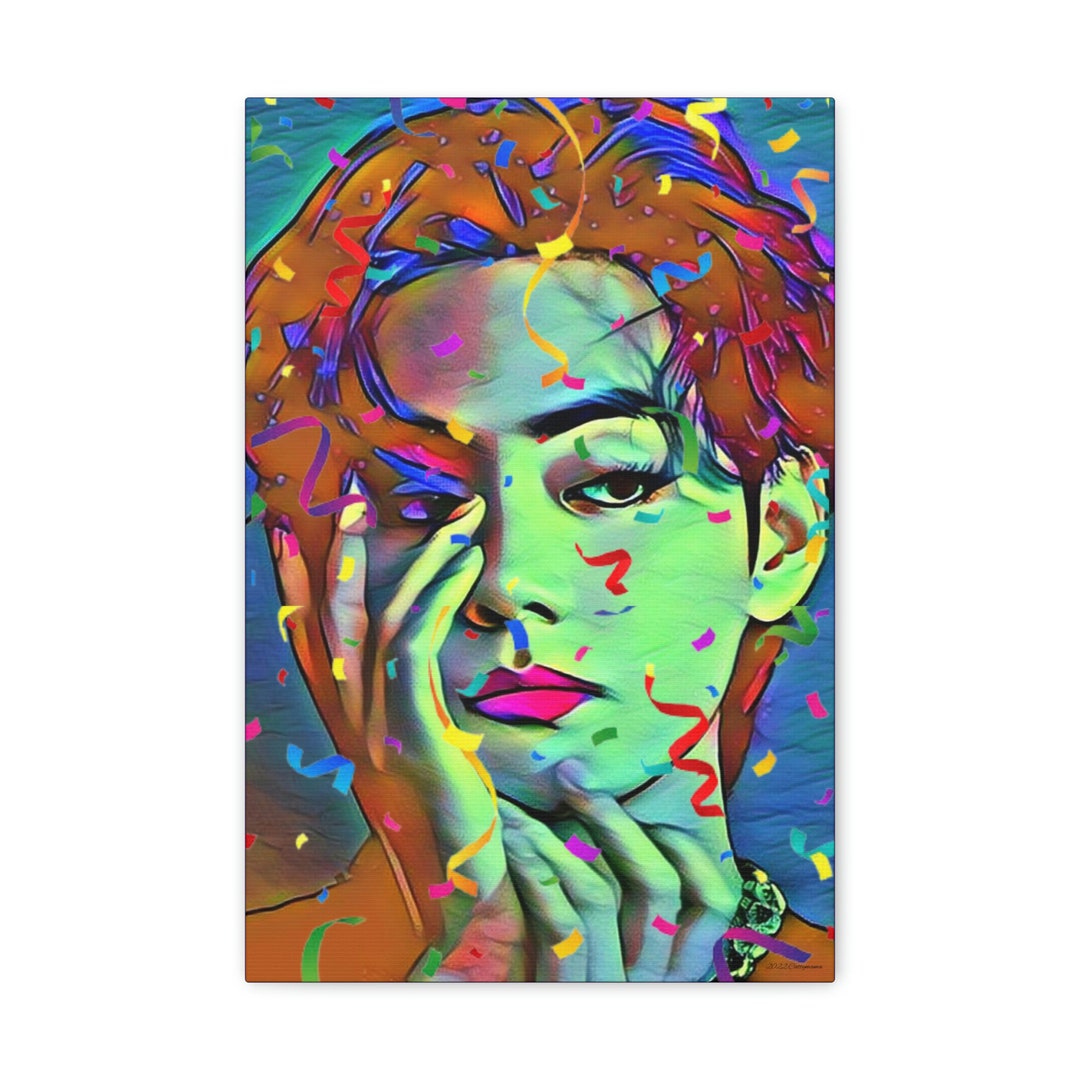 V, BTS V Art, Fanart, Canvas Print, Taehyung Wall Art, Taehyung ...