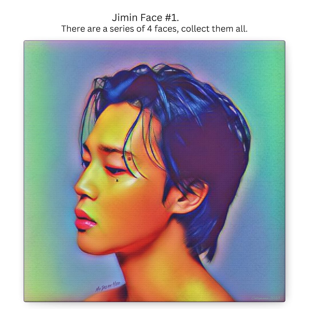 Jimin, BTS Jimin Wall Art, Jimin Face Canvas Print, Jimin Painting, BTS Art, Kpop Army Gift ...