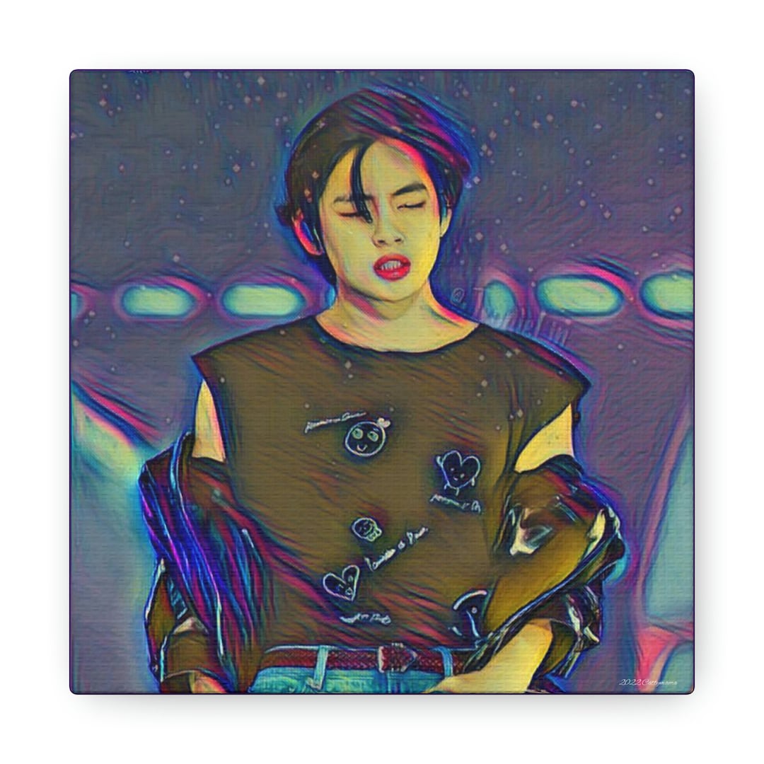 V, BTS Art, V Wall Art, Taehyung Painting, Luxury Canvas Print, BTS ...