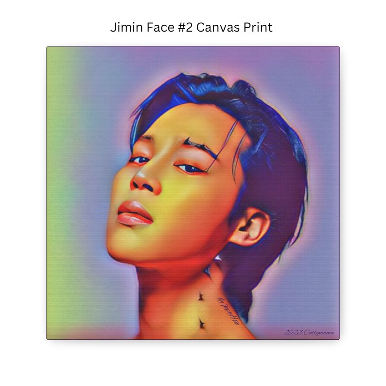 Jimin BTS Jimin Wall Art Jimin Face Canvas Print Jimin - Etsy