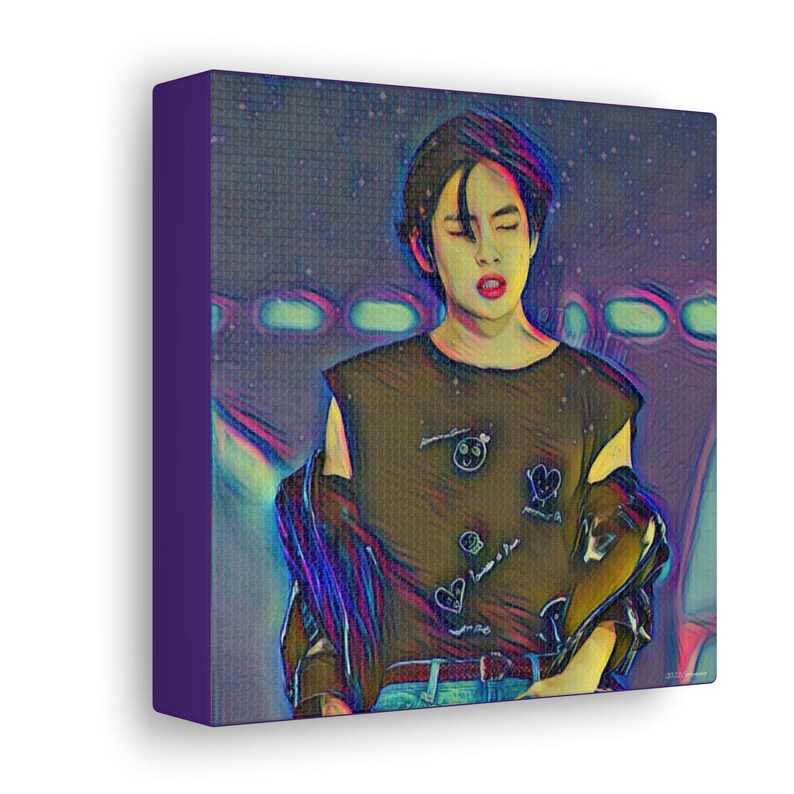 V, BTS Art, V Wall Art, Taehyung Painting, Luxury Canvas Print, BTS ...