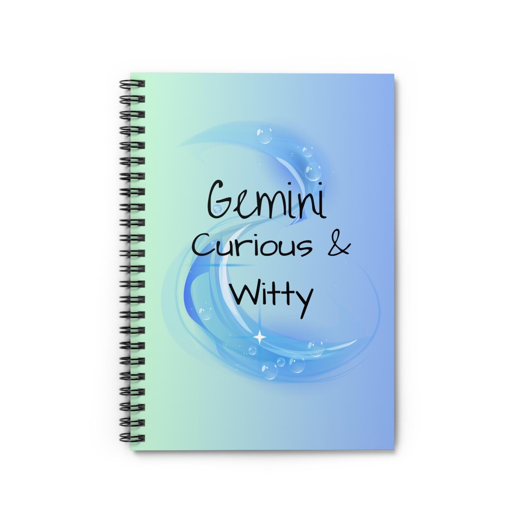 Gemini Themed Spiral Notebook Perfect Gift for Astrology Lovers ...