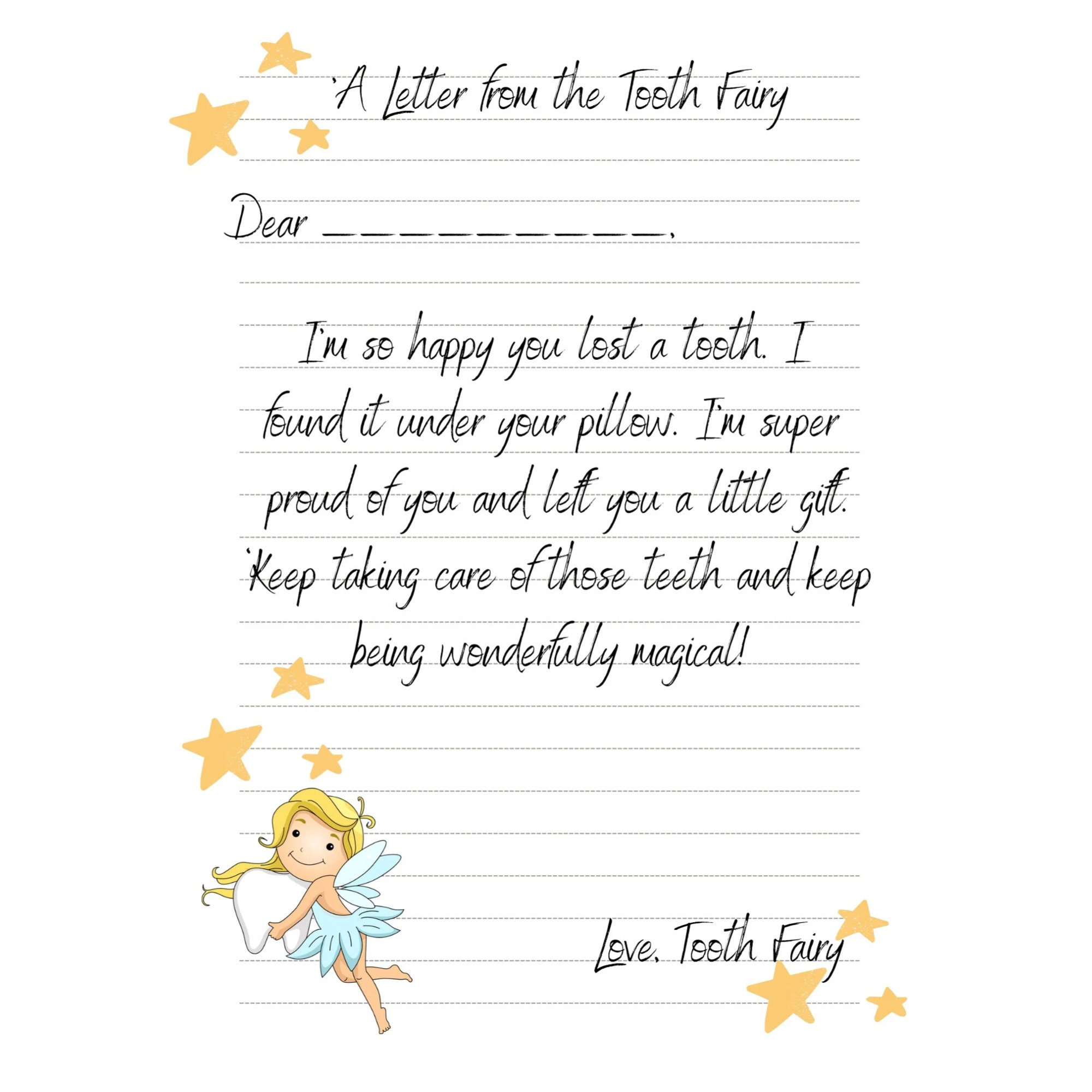 Carta del Ratoncito Pérez imprimible. - Etsy México