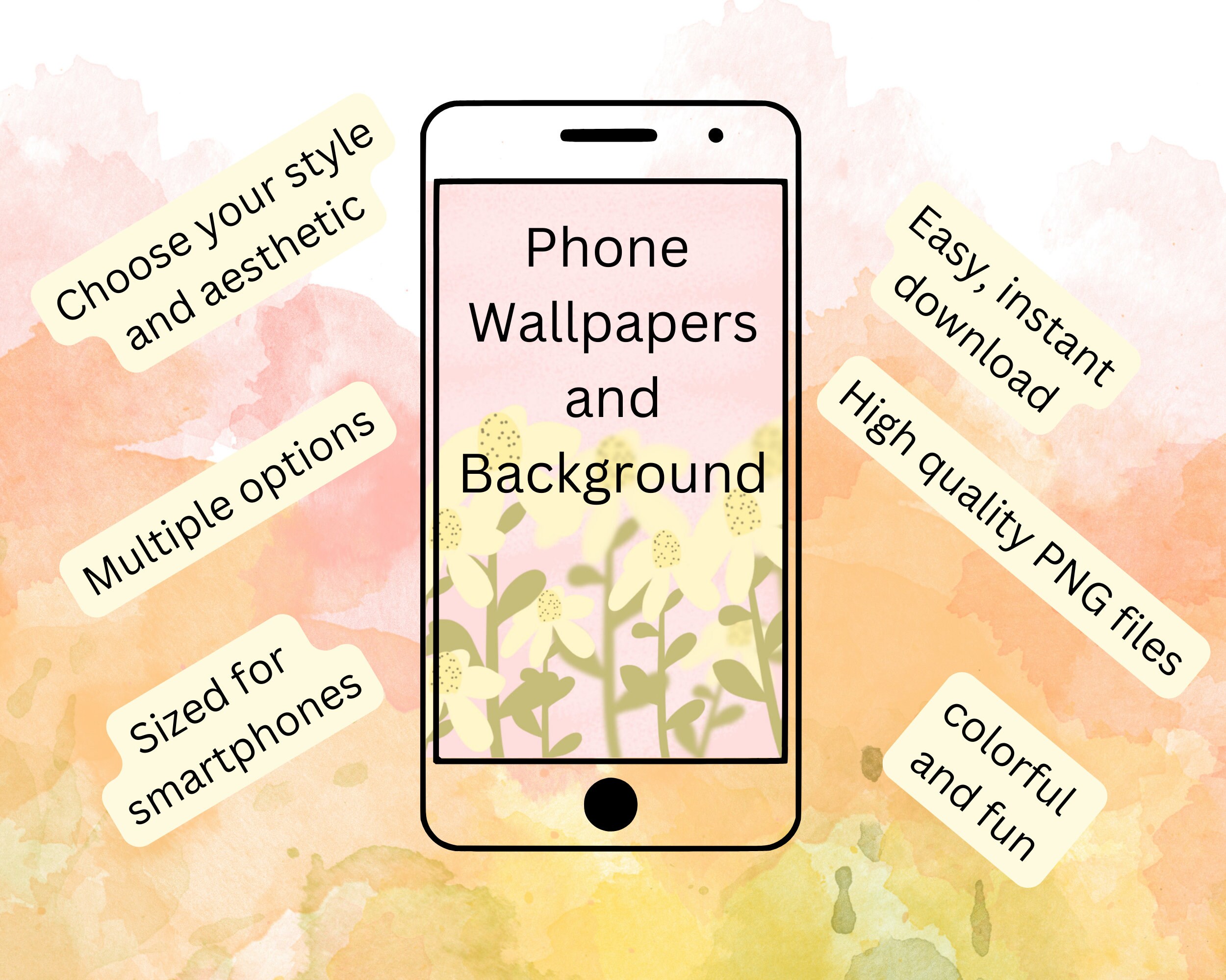 Cute iPhone Wallpaper Bundle Wallpaper Variety Pack Encouraging iPhone ...