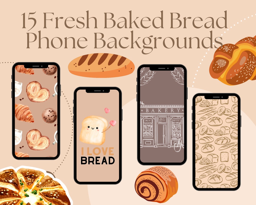 Phone Background Bread Phone Wallpapers Fresh Baked Theme Cake Bakery ...