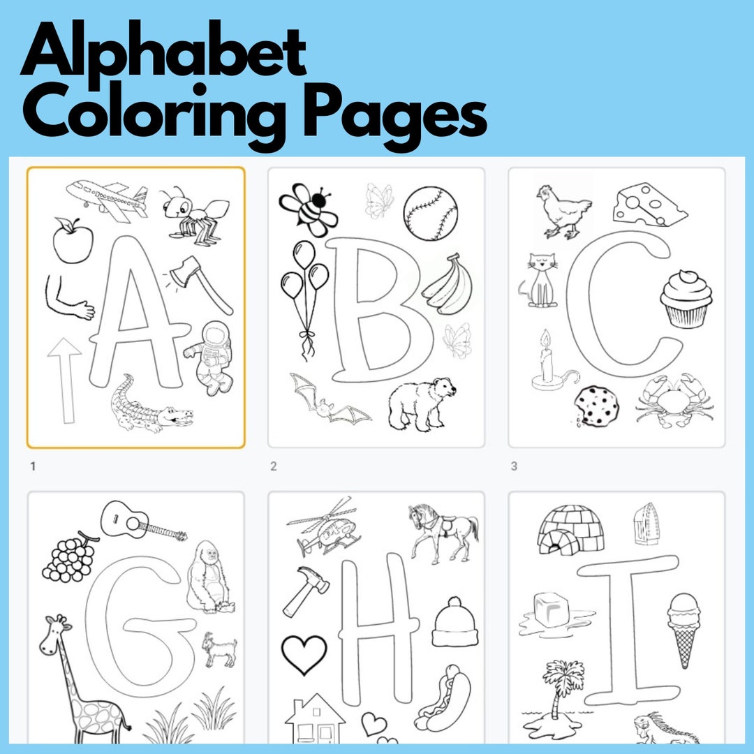 Alphabet Coloring Pages Printable Coloring Animals ABC Practice PDF ...