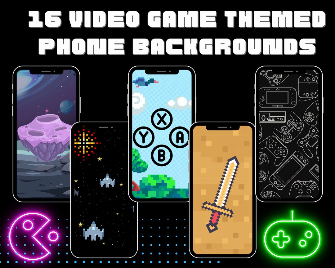 Video Games iPhone Wallpaper Bundle Wallpaper Variety Pack Gaming ...