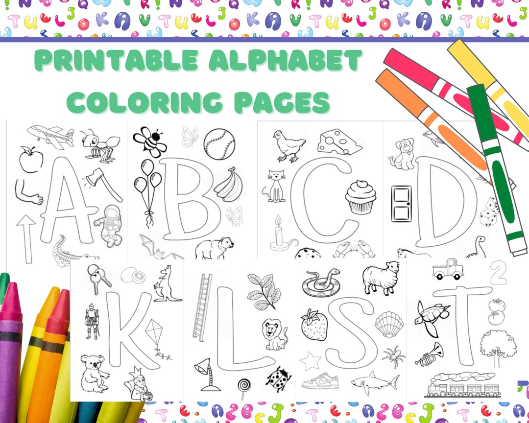 26 Printable Alphabet Coloring Pages Abcs Posters, Coloring Book ...
