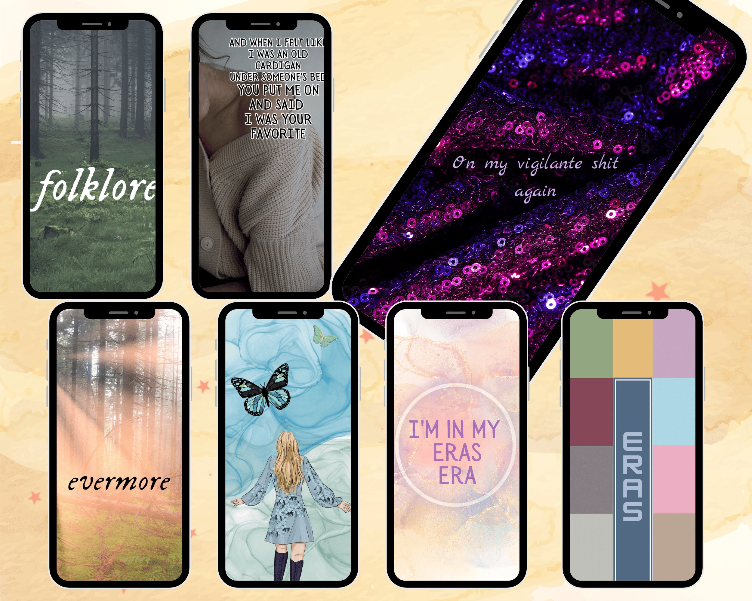 Phone Backgrounds Eras Tour Inspired T Swift Phone Wallpapers Android ...