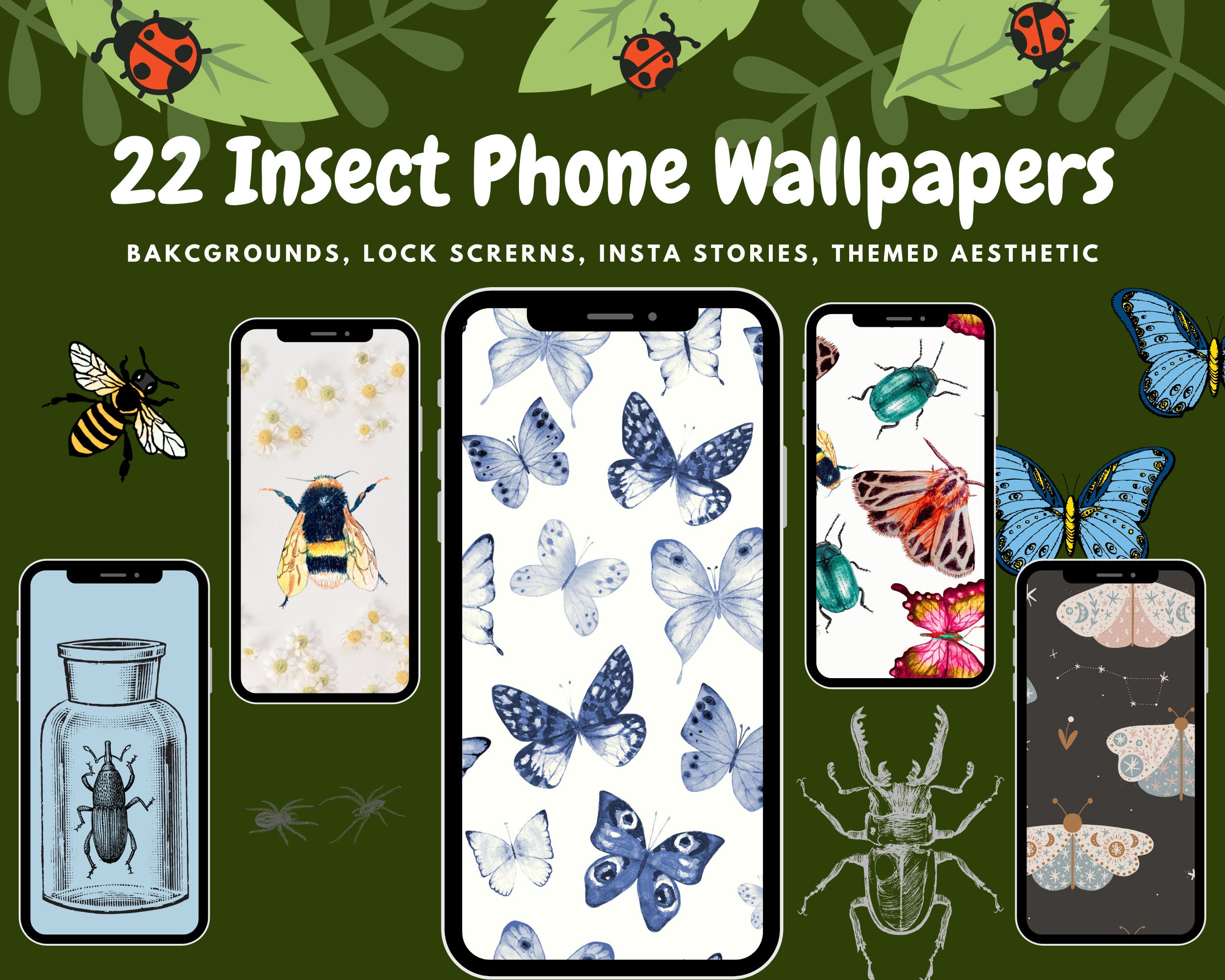 Phone Background Insect Bugs Phone Wallpaper Instagram Backgrounds ...