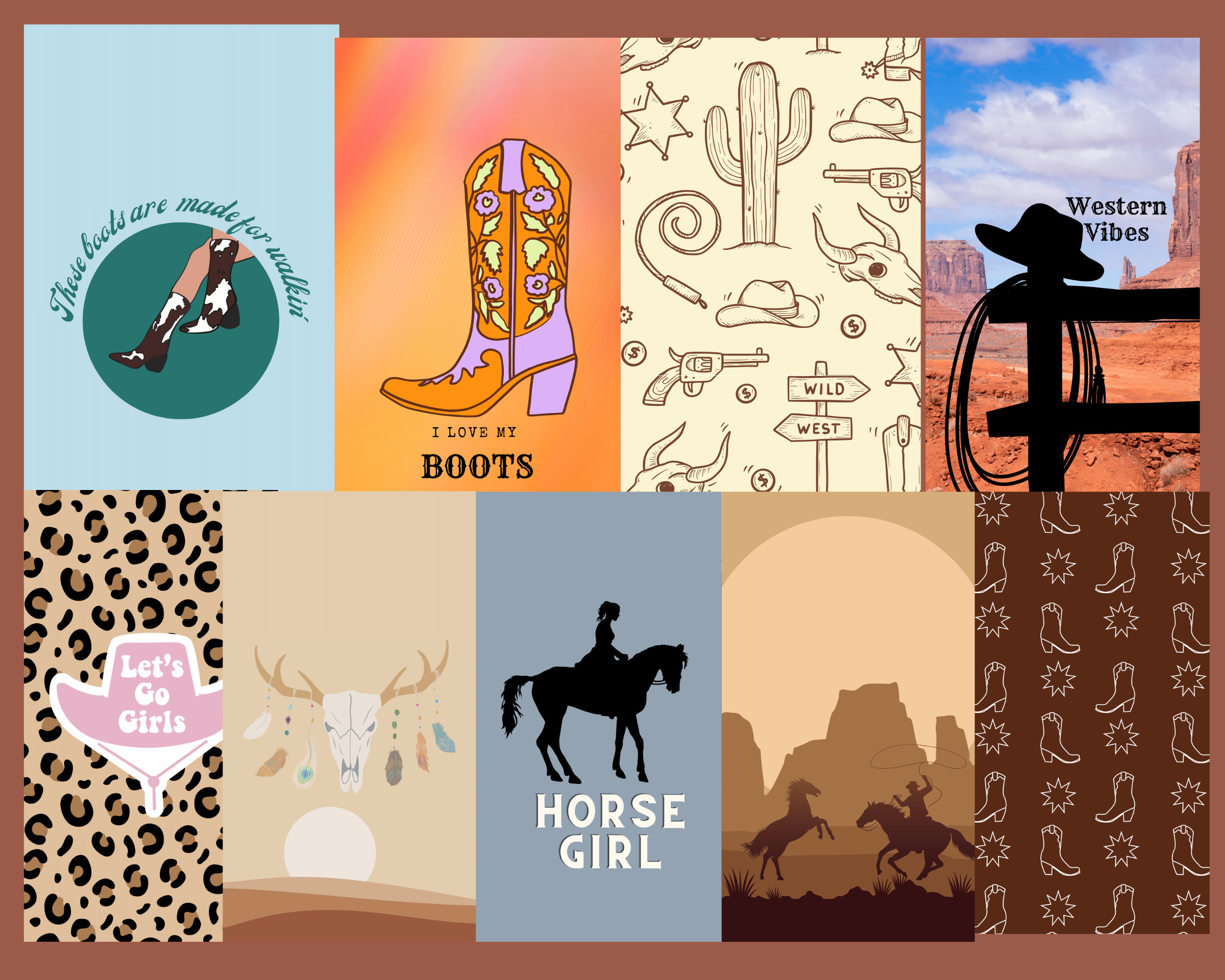 30 Western Cowgirl Phone Wallpapers Instagram Story Backgrounds Phone ...