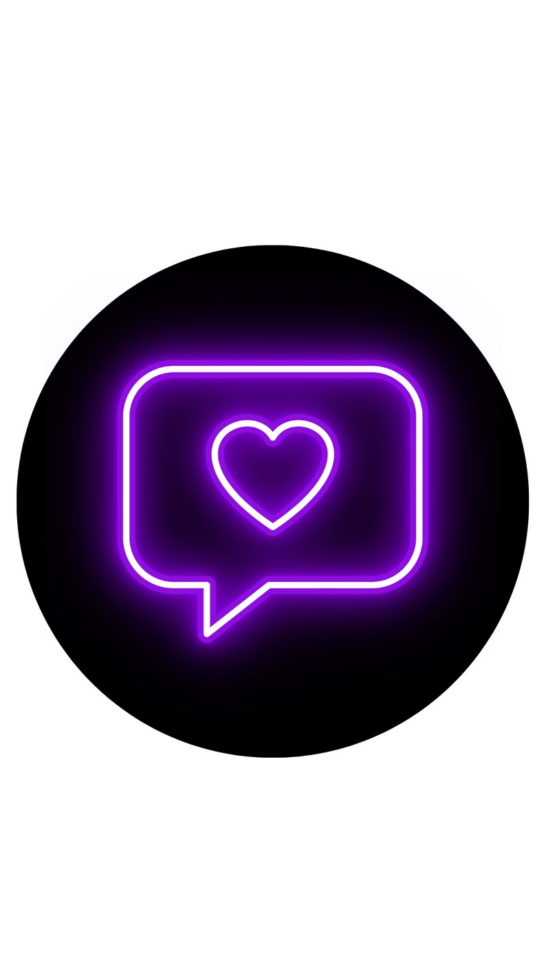 Instagram Highlights Neon Icons Glowing Circular Icons Highlight Cover ...