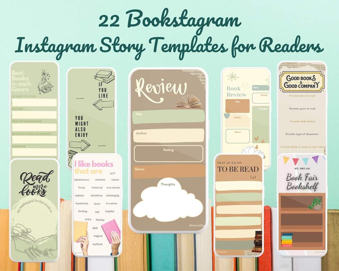 22 Bookstagram Instagram Story Templates for Readers and Book Lovers ...