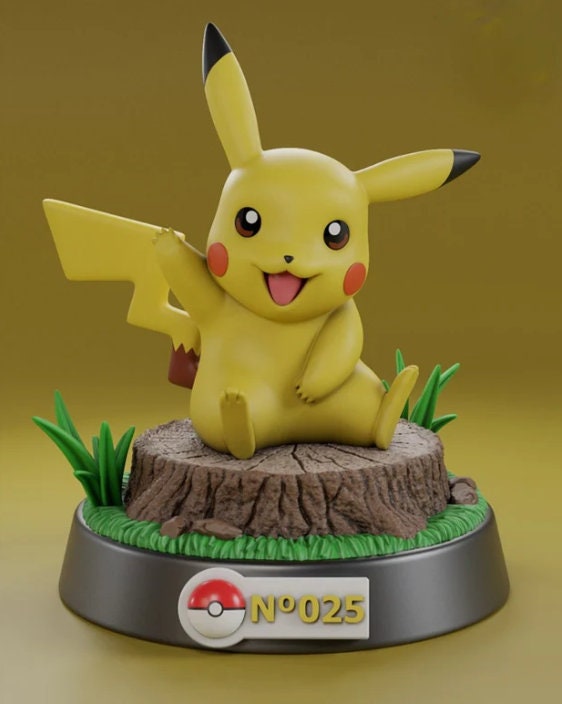 Pikachu STL File 3D Model Figure - Etsy