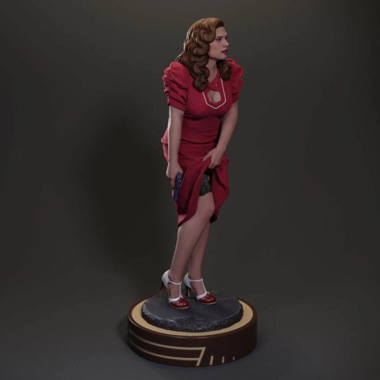 Peggy's Secret Agent Carter MARVEL Figure Statue 3d Printer Stl Files ...
