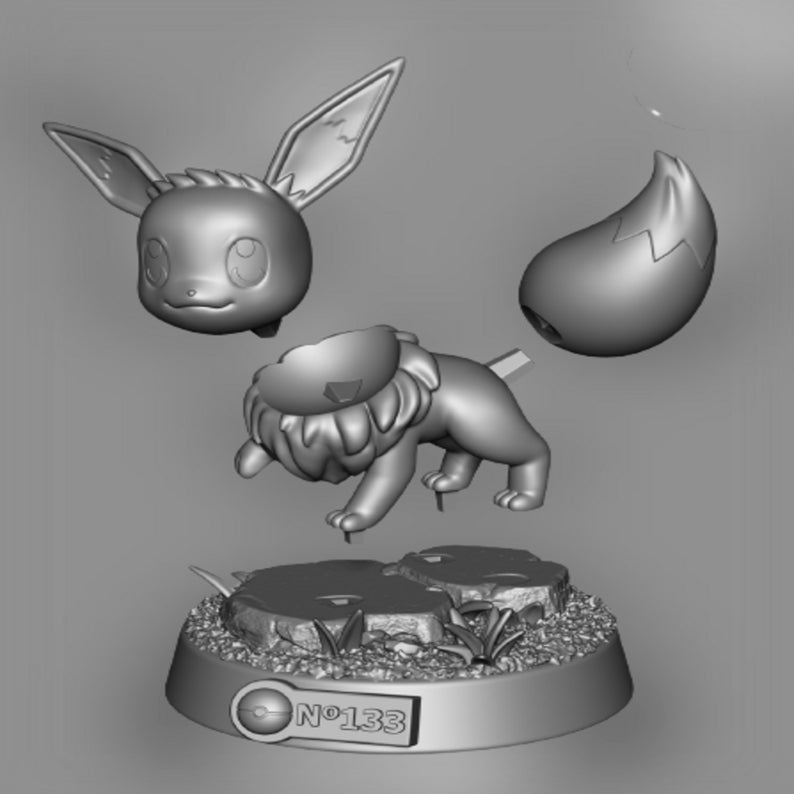 Eevee STL File 3D Model Figure - Etsy
