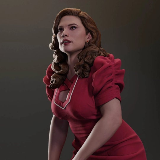 Peggy's Secret Agent Carter MARVEL Figure Statue 3d Printer Stl Files ...