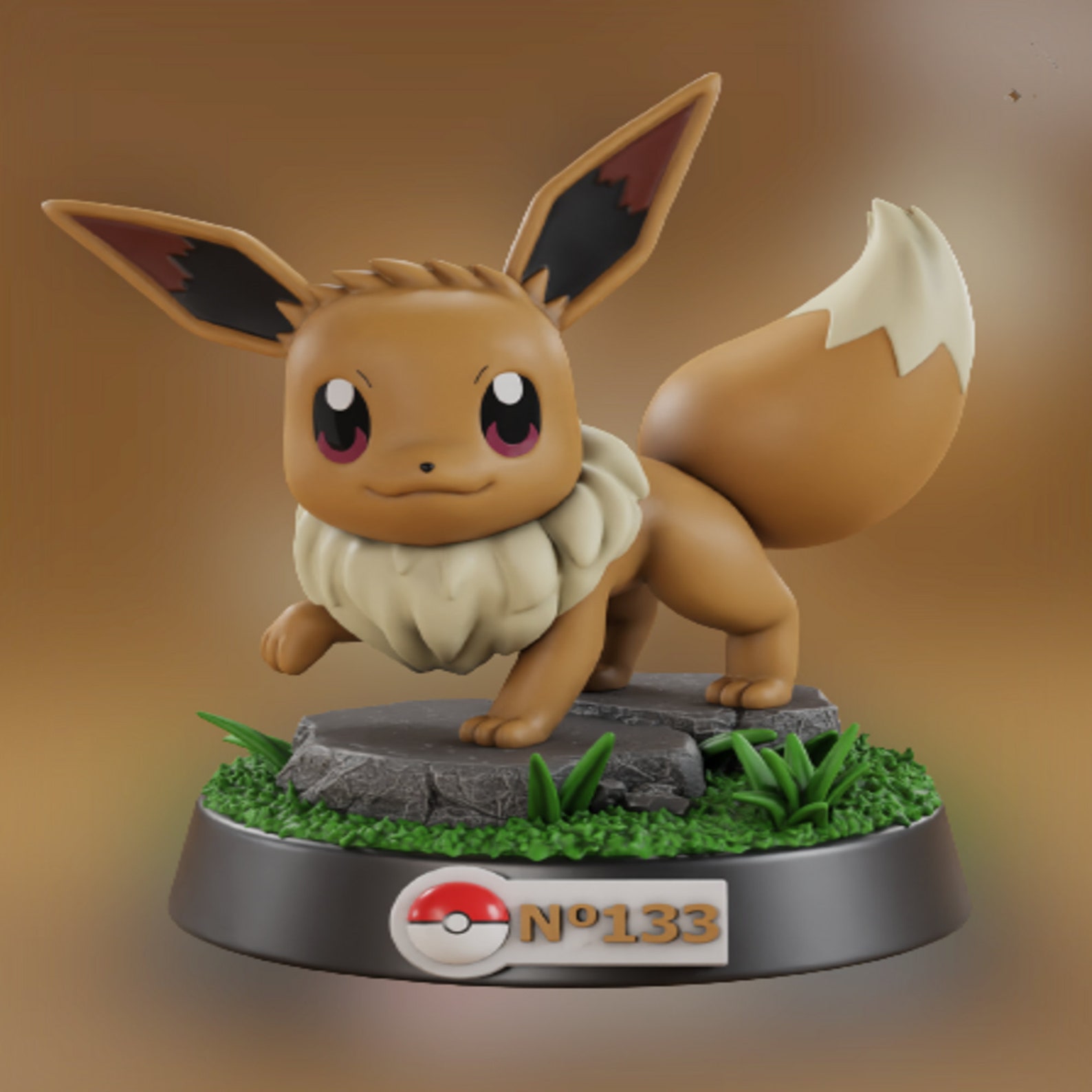 Eevee STL File 3D Model Figure - Etsy