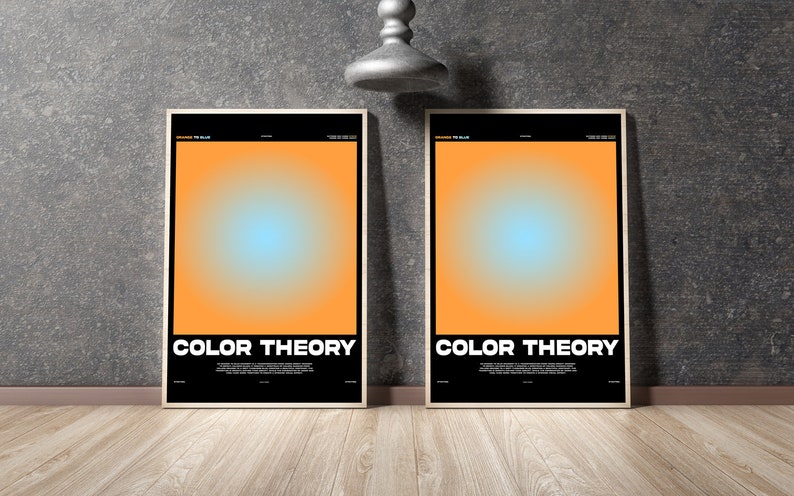 Color Theory Wall Art Gradient Poster Gallery Wall - Etsy