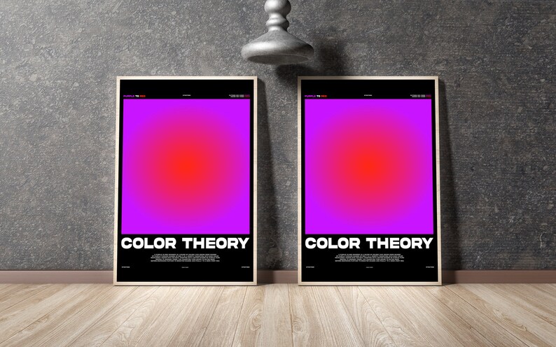 Color Theory Wall Art Gradient Poster Gallery Wall - Etsy