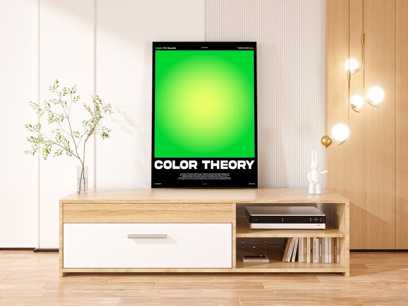 Color Theory Wall Art Gradient Poster Gallery Wall - Etsy