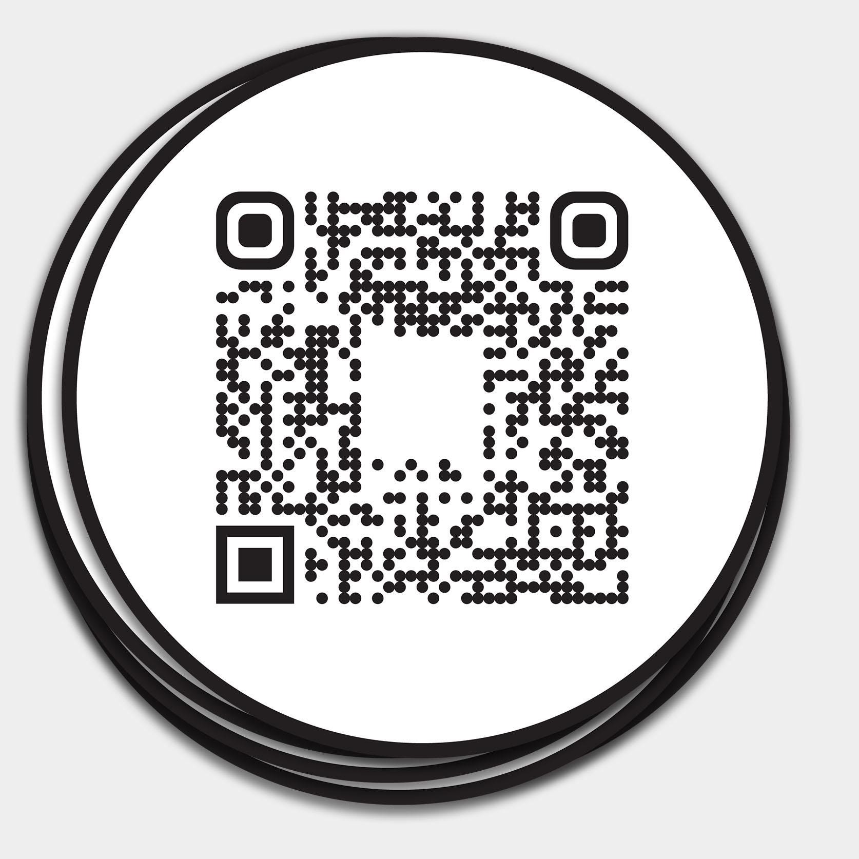 Custom Vinyl Die Cut Qr Code Sticker, Personalized Vinyl Sticker, Qr ...
