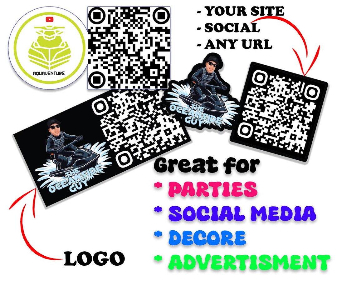 CUSTOM QR Code & Logo Stickers Matte Waterproof Labels for Packaging - Etsy