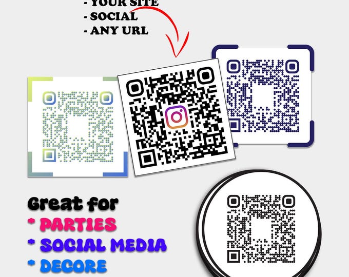 Custom Snapchat Bitmoji Snapcode QR Scan Stickers Premium Vinyl Kiss ...