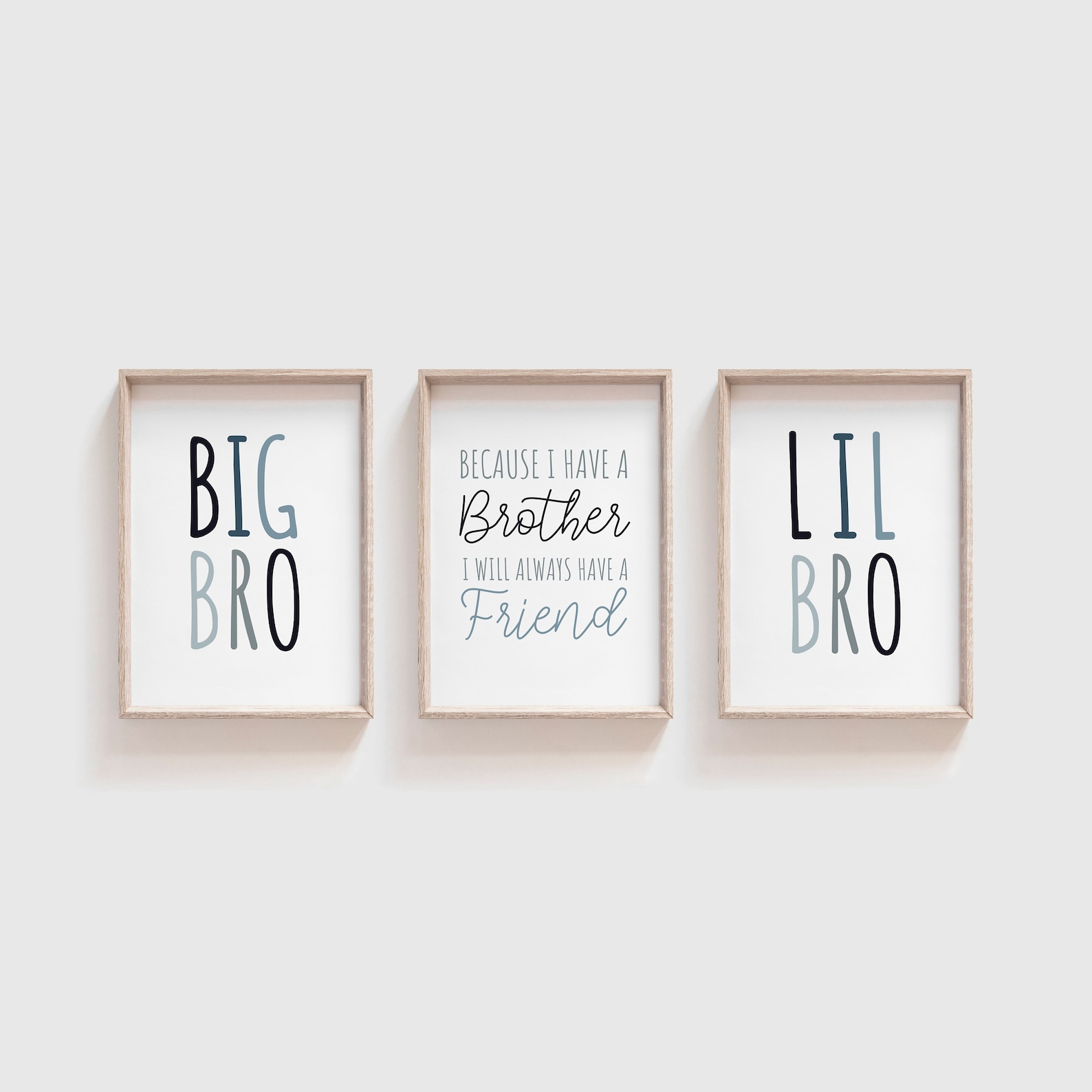 Big Bro Lil Bro Print Set, Brothers Bedroom Decor, Brothers Prints ...