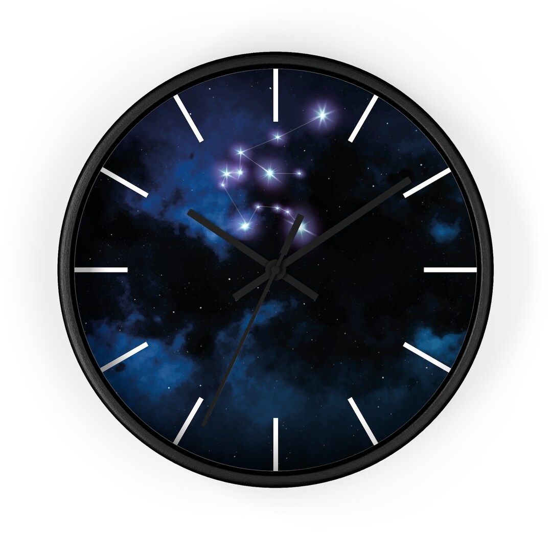 Zodiac Sign With Stellar Background Wall Clock - Etsy