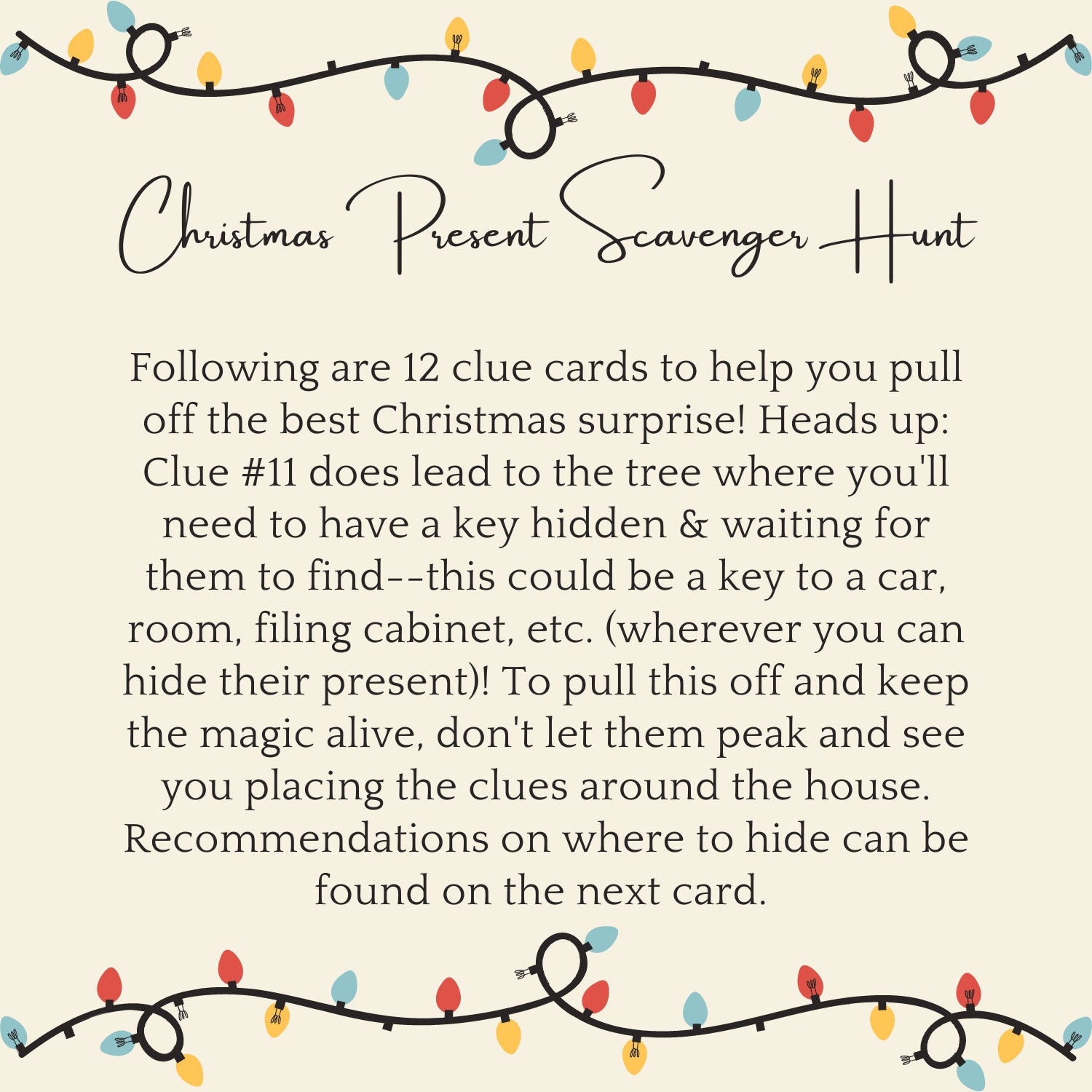Christmas Present Scavenger Hunt - Etsy